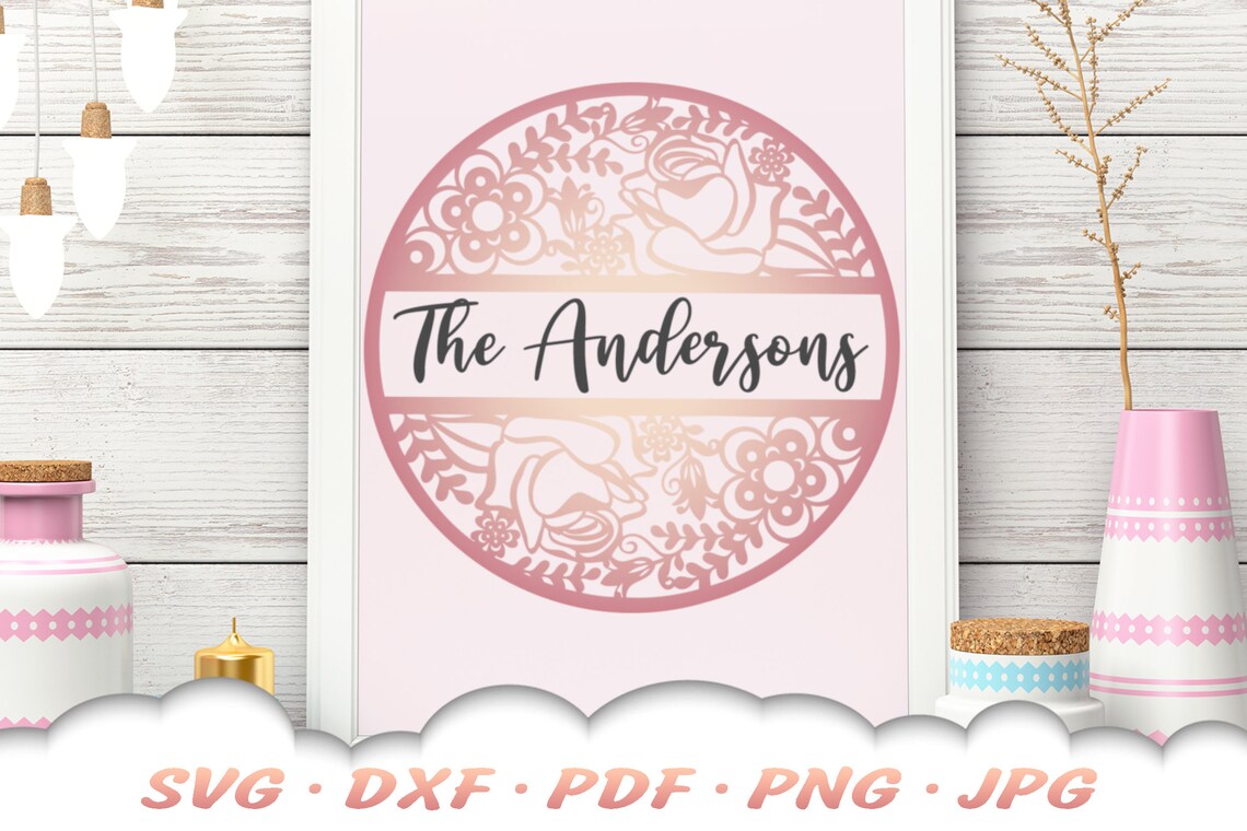 Floral Round Svg Files for Cricut Customizable Svg Floral - Etsy