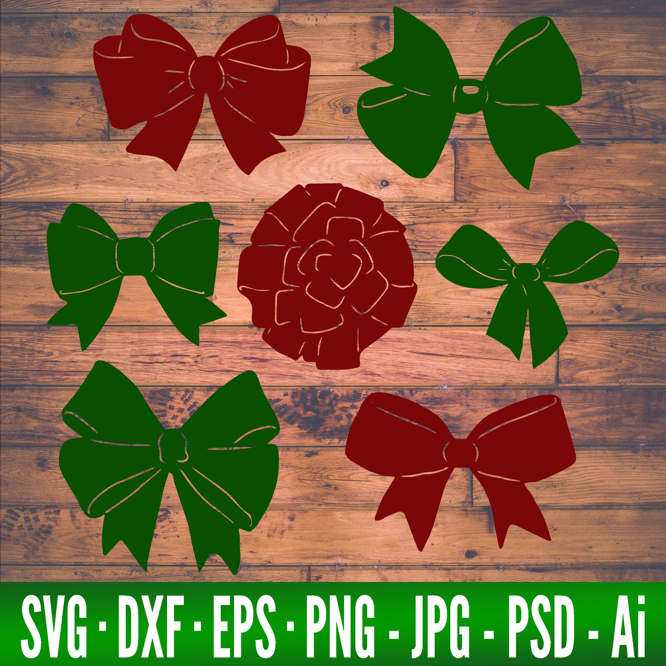 Christmas Bow SVG Bundle Christmas SVG Holiday SVG - Etsy