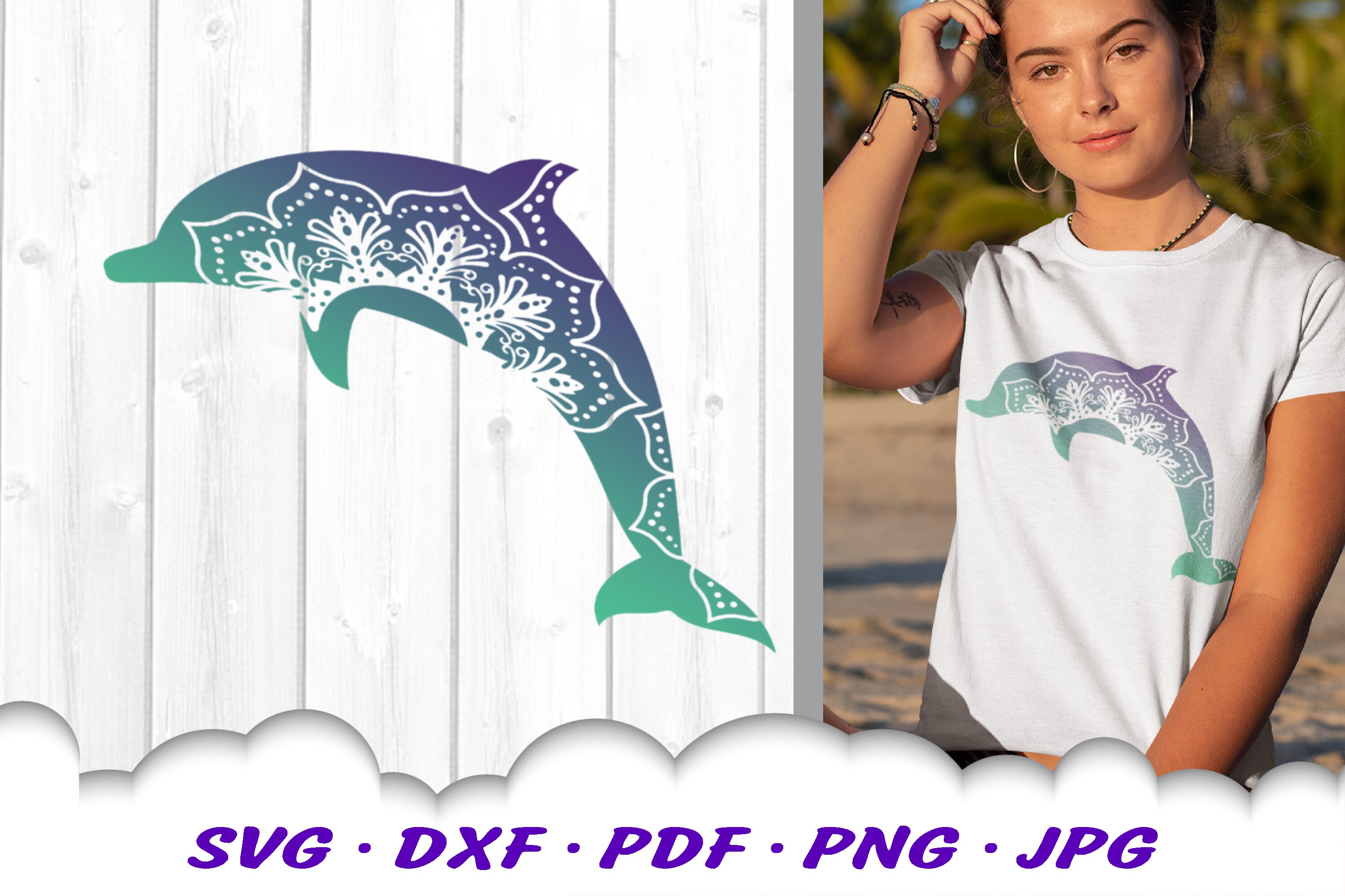 Mandala Dolphin Svg Dolphin Svg Files for Cricut Dolphin - Etsy