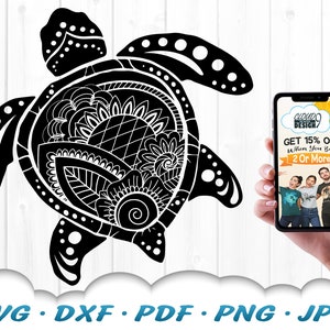 Zentangle Sea Turtle Svg Files for Cricut - Sea Turtle Svg - Turtle ...