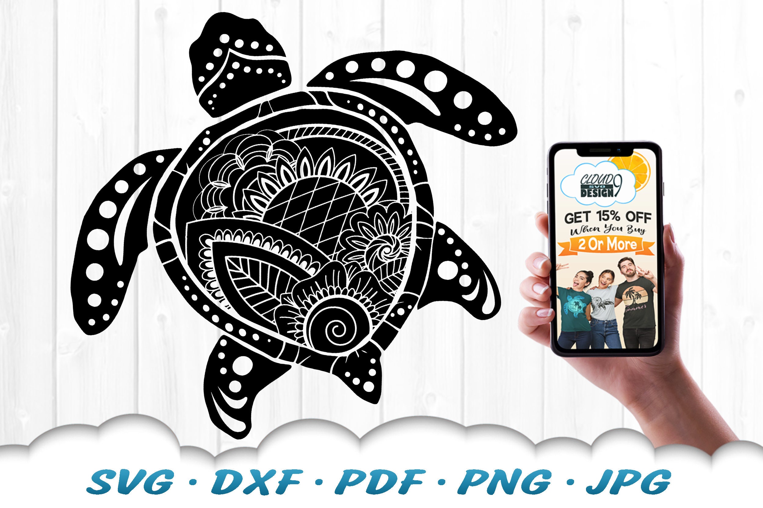 Zentangle Sea Turtle Svg Files for Cricut Sea Turtle Svg - Etsy