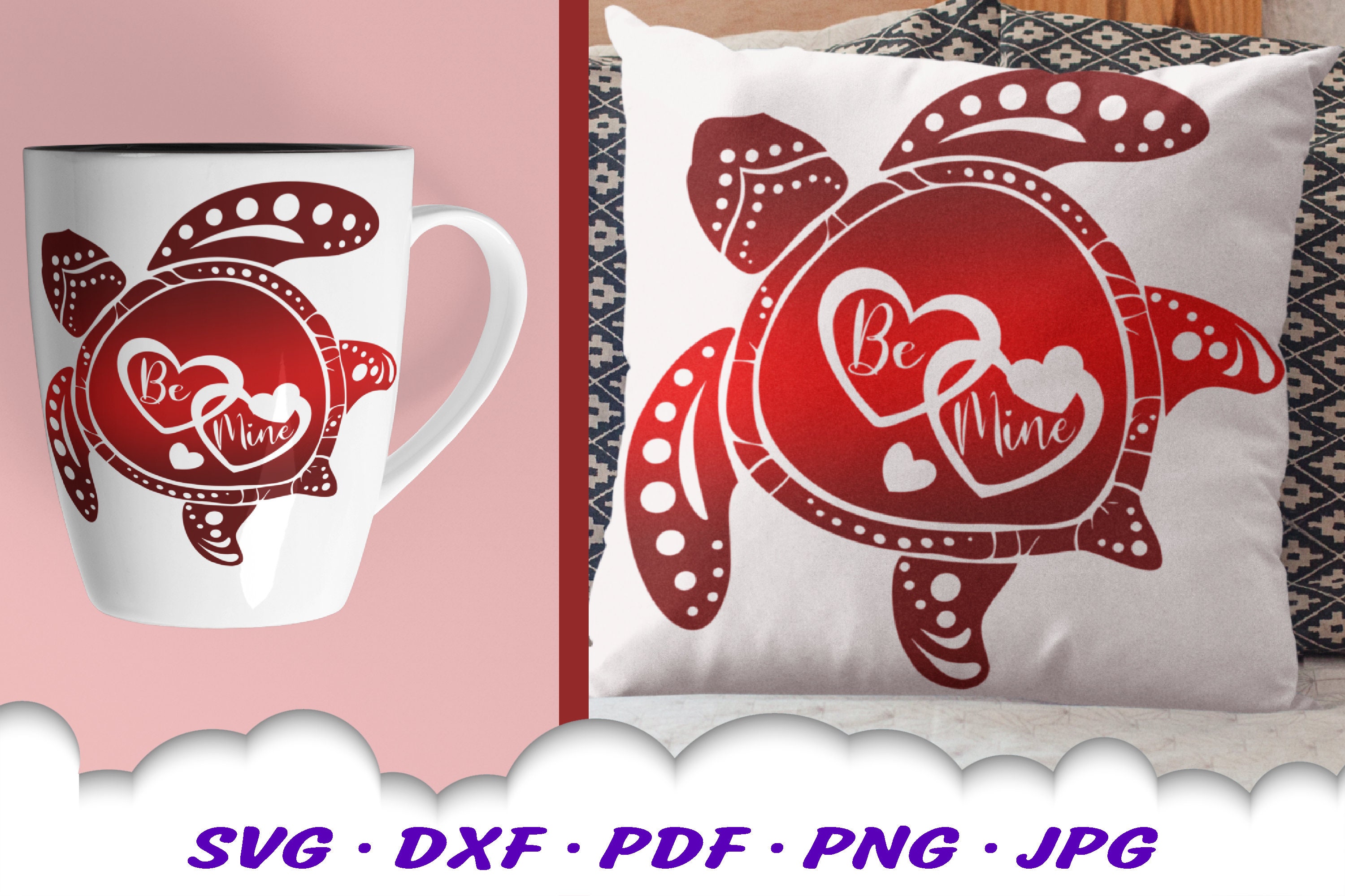 Valentine Heart Sea Turtle SVG Sea Turtle SVG Turtle SVG | Etsy