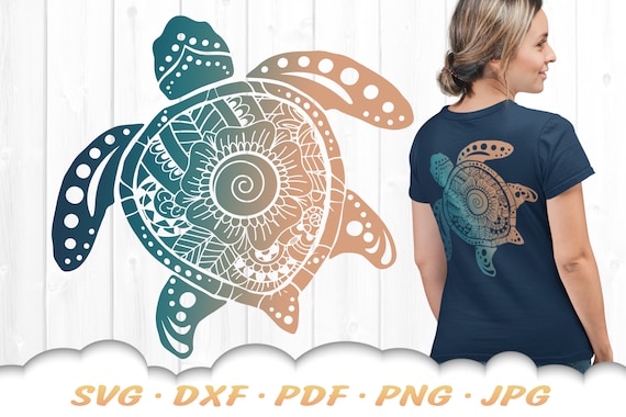 Floral Zentangle Turtle Svg Files for Cricut Sea Turtle Svg | Etsy
