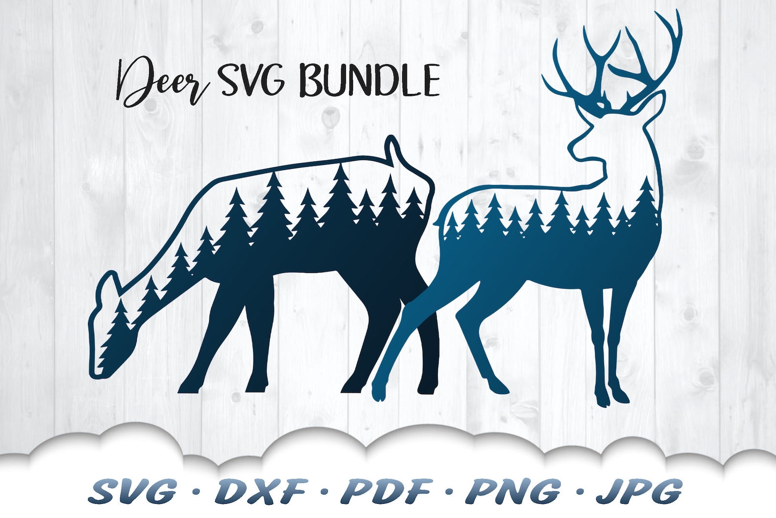 Deer Svg Bundle Deer Svg Files for Cricut Mountain Svg | Etsy
