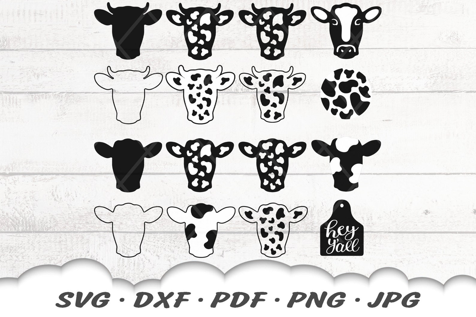 Cow SVG Bundle Cow Svg Cow Head Svg Cow Shirt Dairy - Etsy