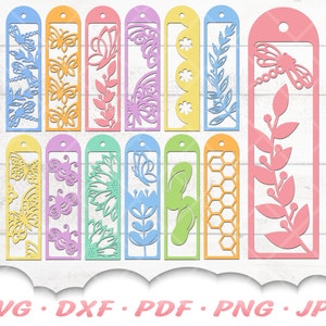 Spring Bookmark SVG Bundle - Bookmark Svg - Spring Svg - Leather ...