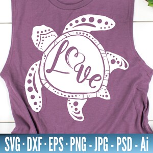 Turtle Love SVG - Sea Turtle SVG - Turtle SVG Files for Cricut - Summer ...