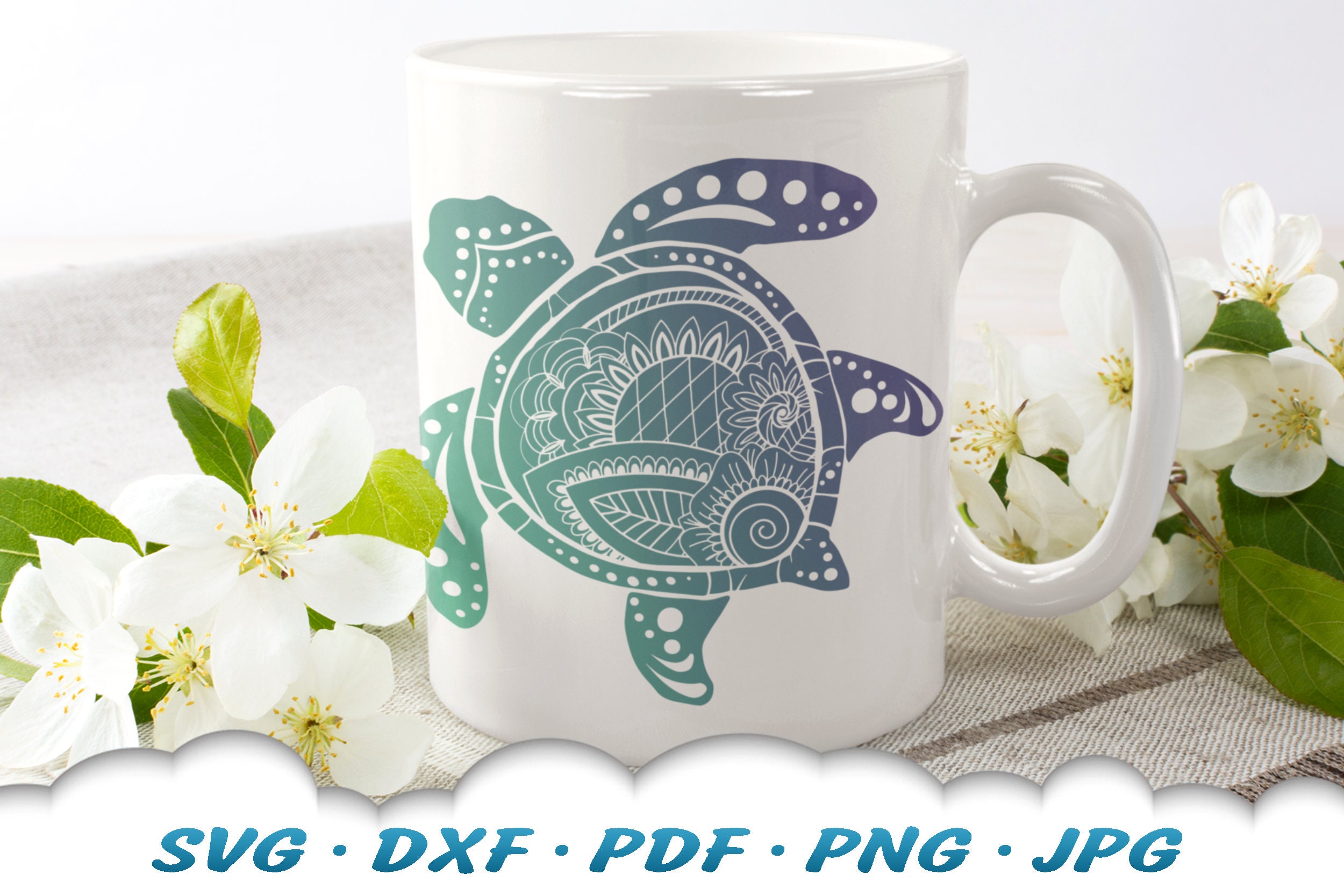 Zentangle Sea Turtle Svg Files for Cricut Sea Turtle Svg - Etsy