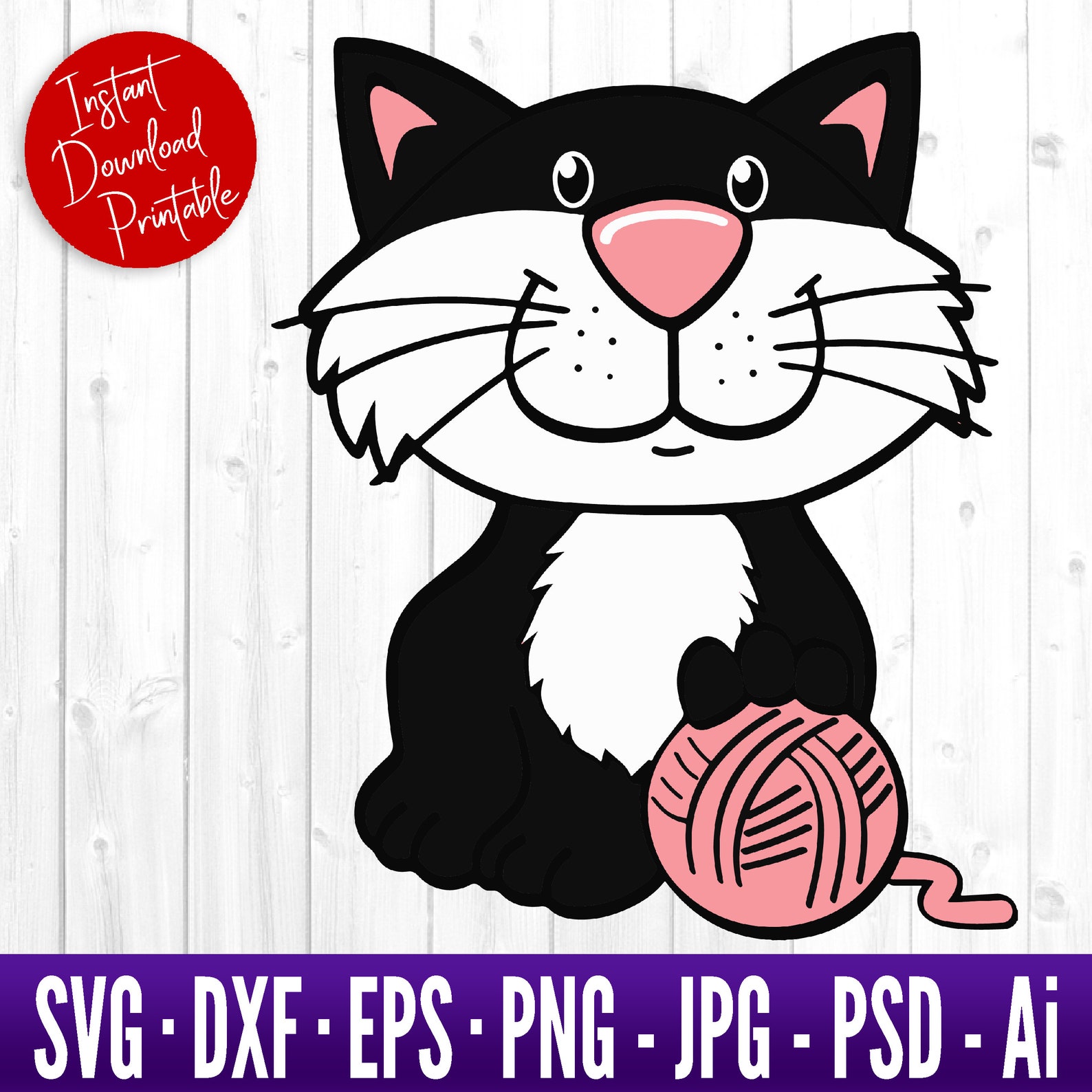 Kitty Cat SVG Cat Lover's Svg Cat SVG Files for Cricut - Etsy