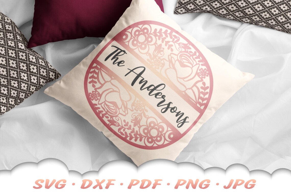 Floral Round Svg Files for Cricut Customizable Svg Floral - Etsy