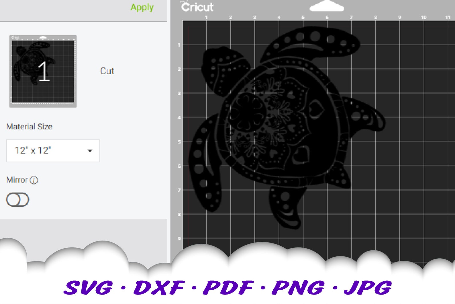 Heart Mandala Turtle Svg Sea Turtle Svg Files for Cricut - Etsy