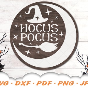 Hocus Pocus Svg Halloween Svg Witch Svg Moon Svg - Etsy
