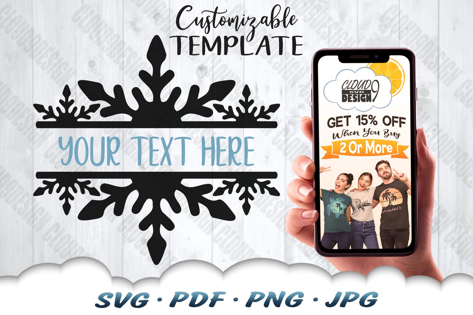 Snowflake Monogram Svg Snowflake Svg Files for Cricut - Etsy