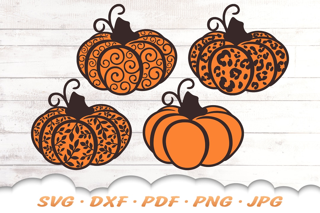 Pumpkin Svg Bundle - Fall Svg - Swirly Pumpkin Svg - Halloween Svg ...