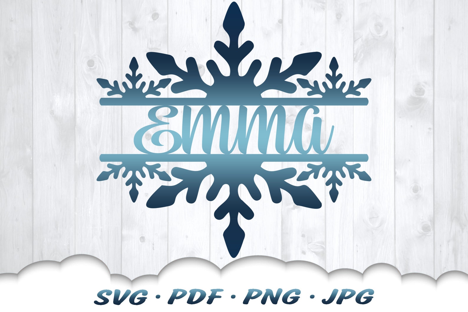Snowflake Monogram Svg Snowflake Svg Files for Cricut | Etsy