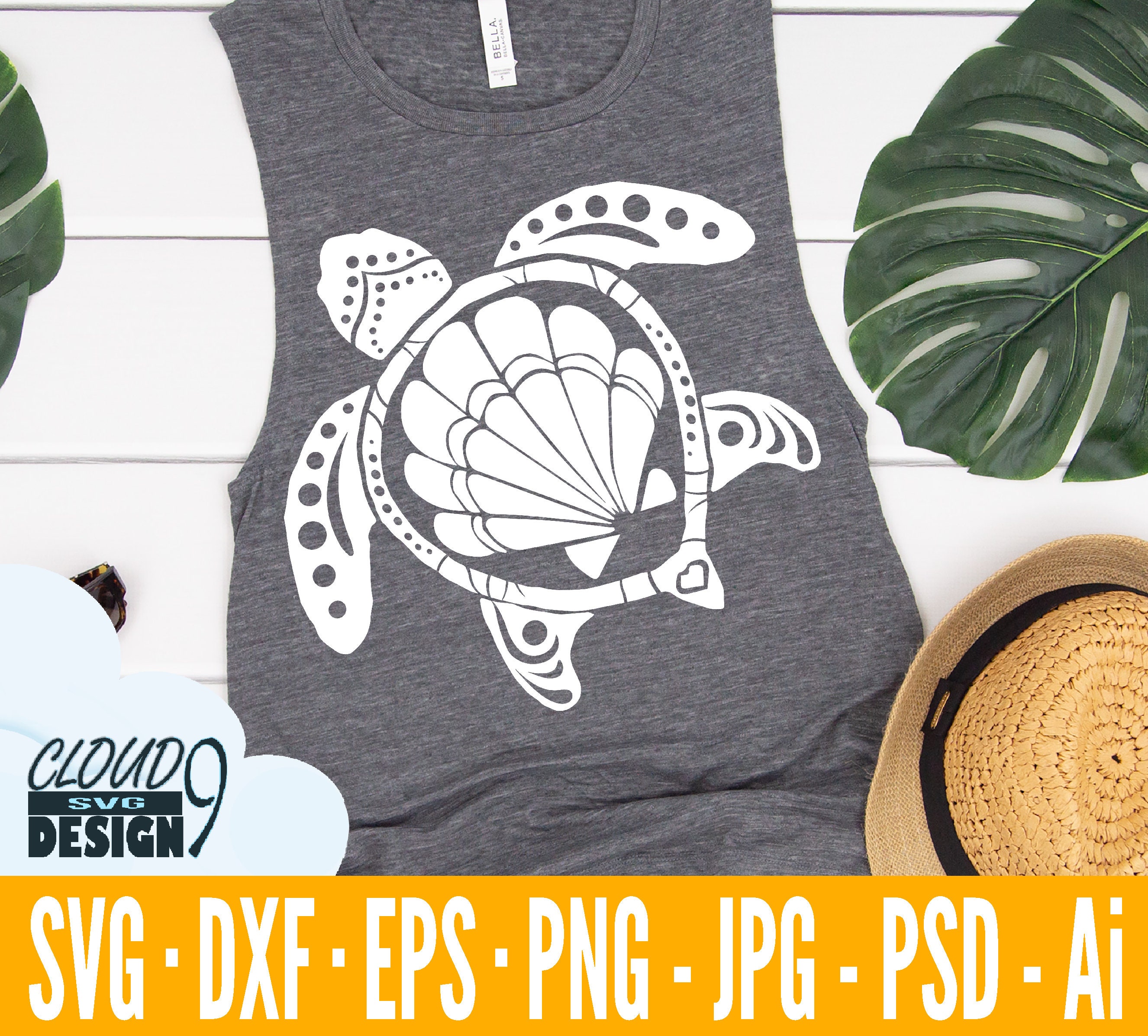 Turtle Sea Shell SVG Sea Turtle SVG Files for Cricut Sea - Etsy Israel