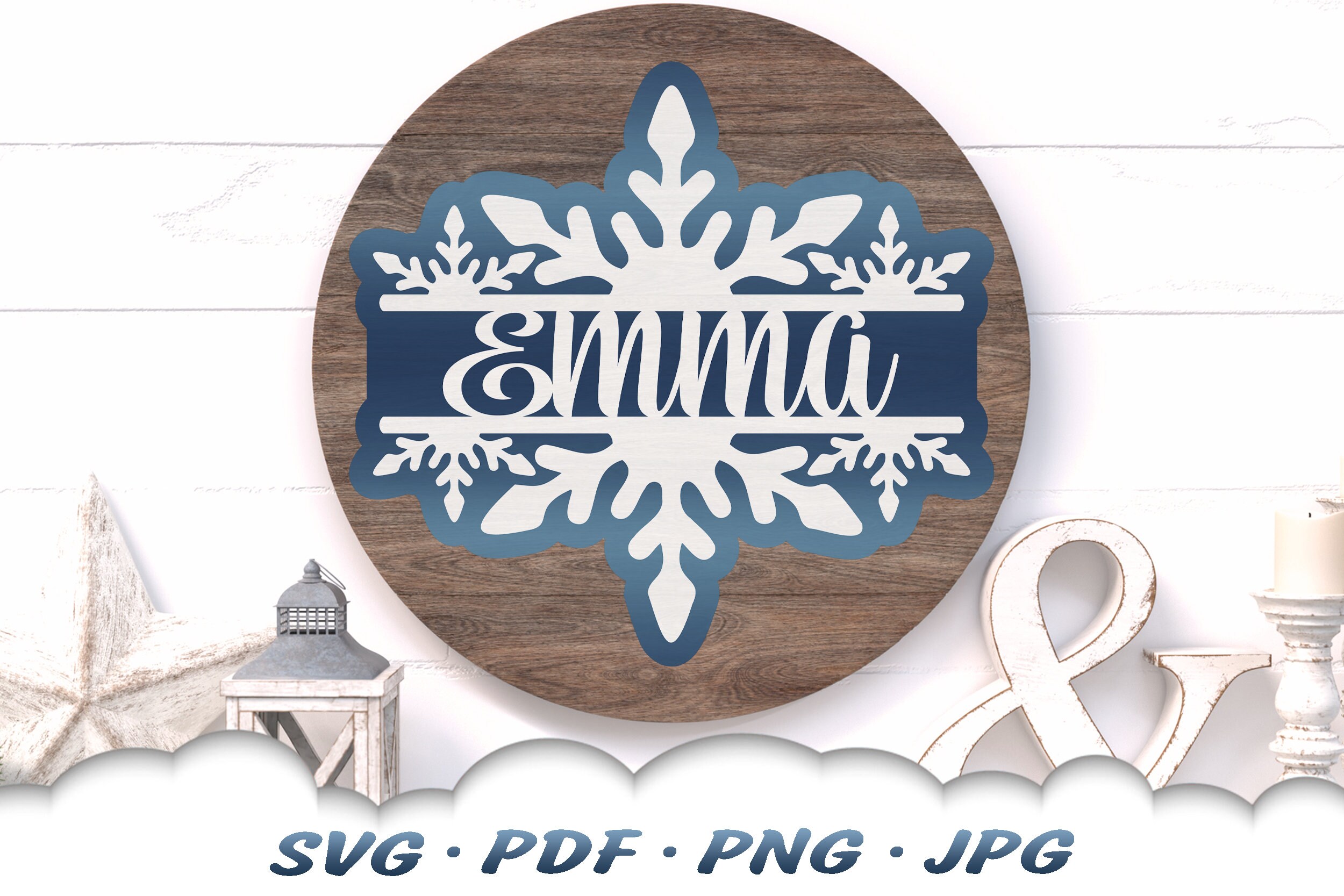 Snowflake Monogram Svg Snowflake Svg Files for Cricut - Etsy