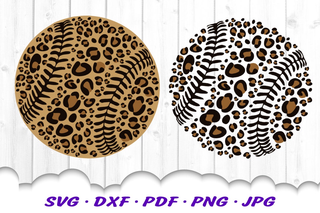 Leopard Baseball SVG Baseball SVG Files for Cricut Leopard Print Svg ...