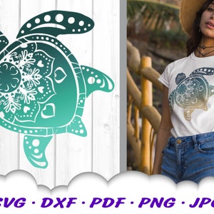 Turtle Heart Mandala Svg Bundle - Turtle SVG Files for Cricut - Mandala ...