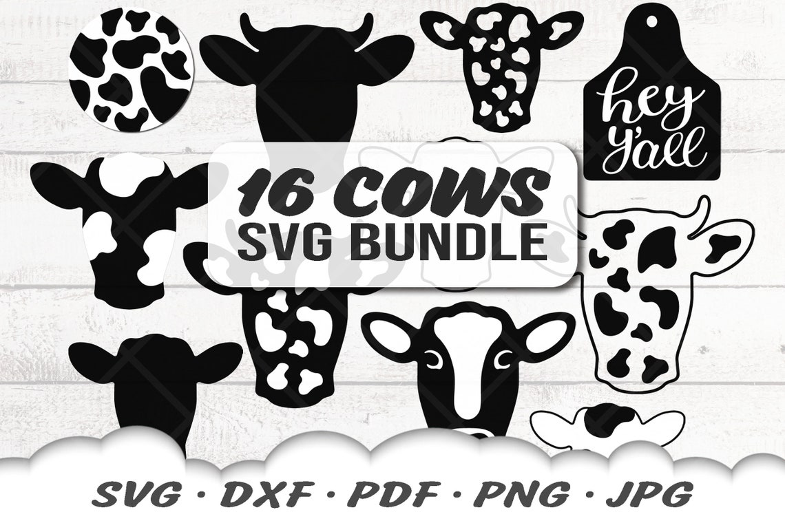 Cow SVG Bundle Cow Svg Cow Head Svg Cow Shirt Dairy - Etsy