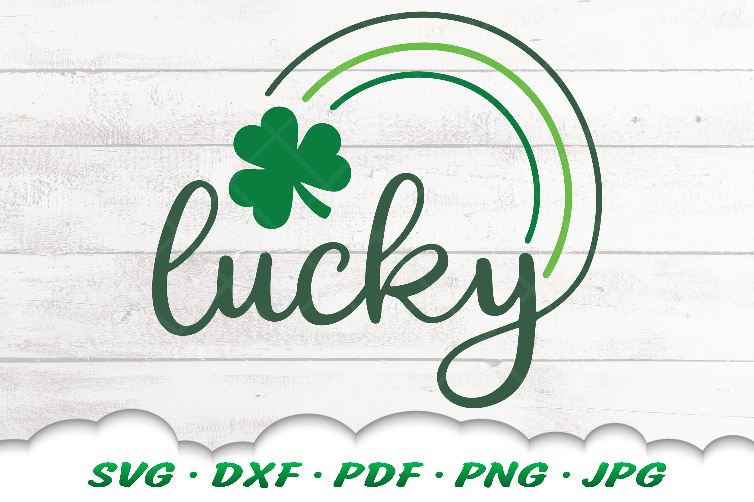 Lucky Svg Shamrock Svg Lucky Rainbow Svg St Patricks Day - Etsy