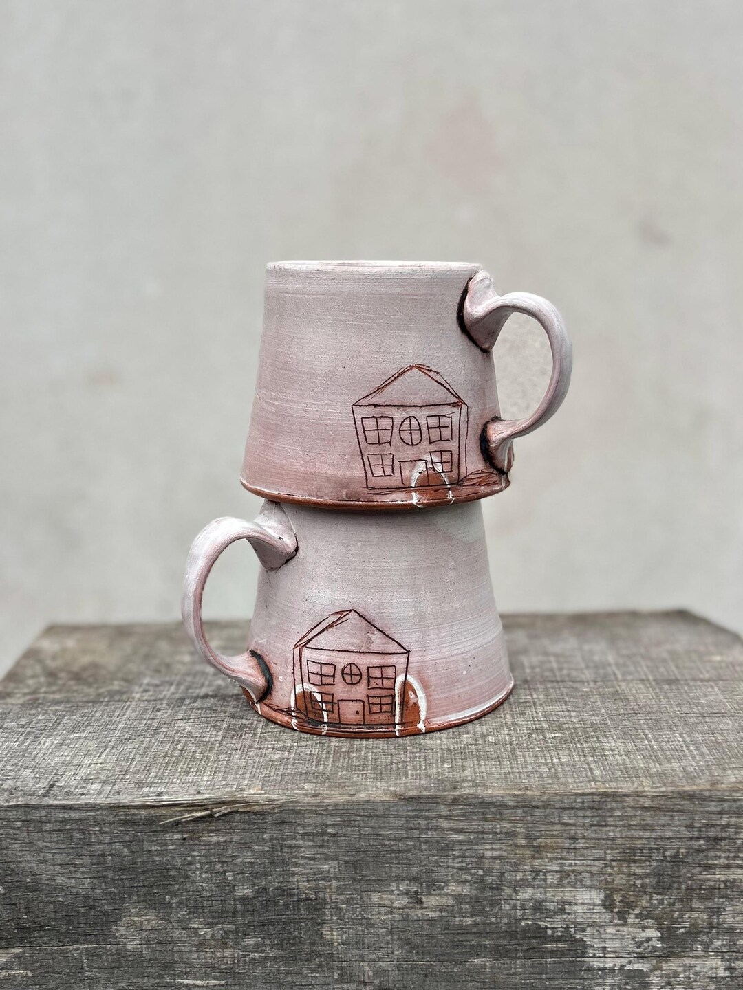 White House Mug Pair - Etsy