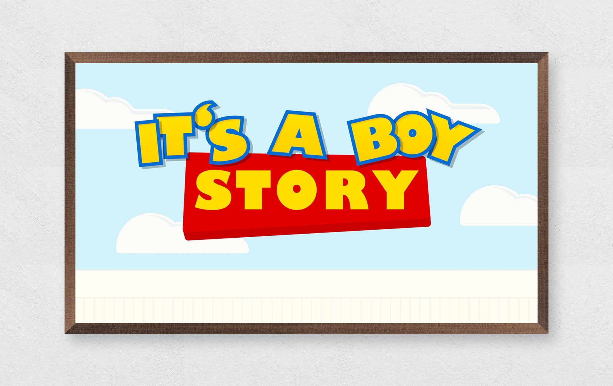 It's A Boy Story Samsung Frame TV Art for Toy Story Baby Shower - Etsy
