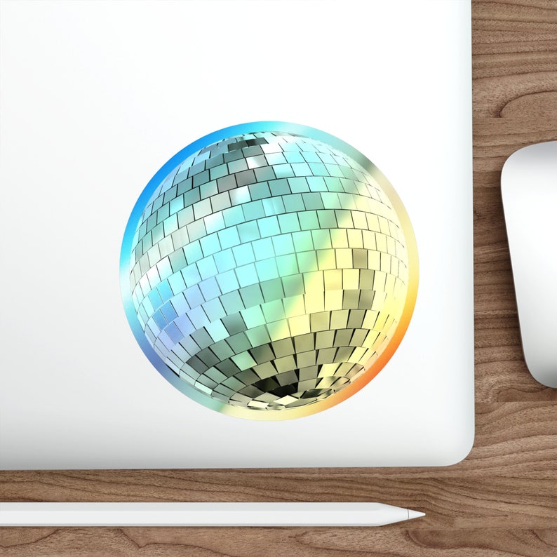 Vintage Holographic Die-cut Disco Ball Stickers DJ Sticker perfect Gift ...
