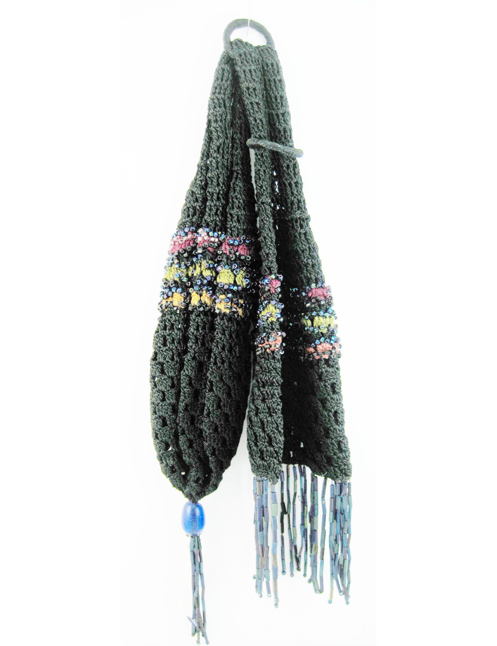 Black MISER BAG Crochet With Carnival & Other Seed Beads - Etsy