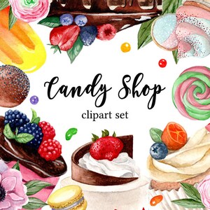 Candy Shop, Sweet Clipart, Cake Clipart, Desserts, Cupcake Clipart ...