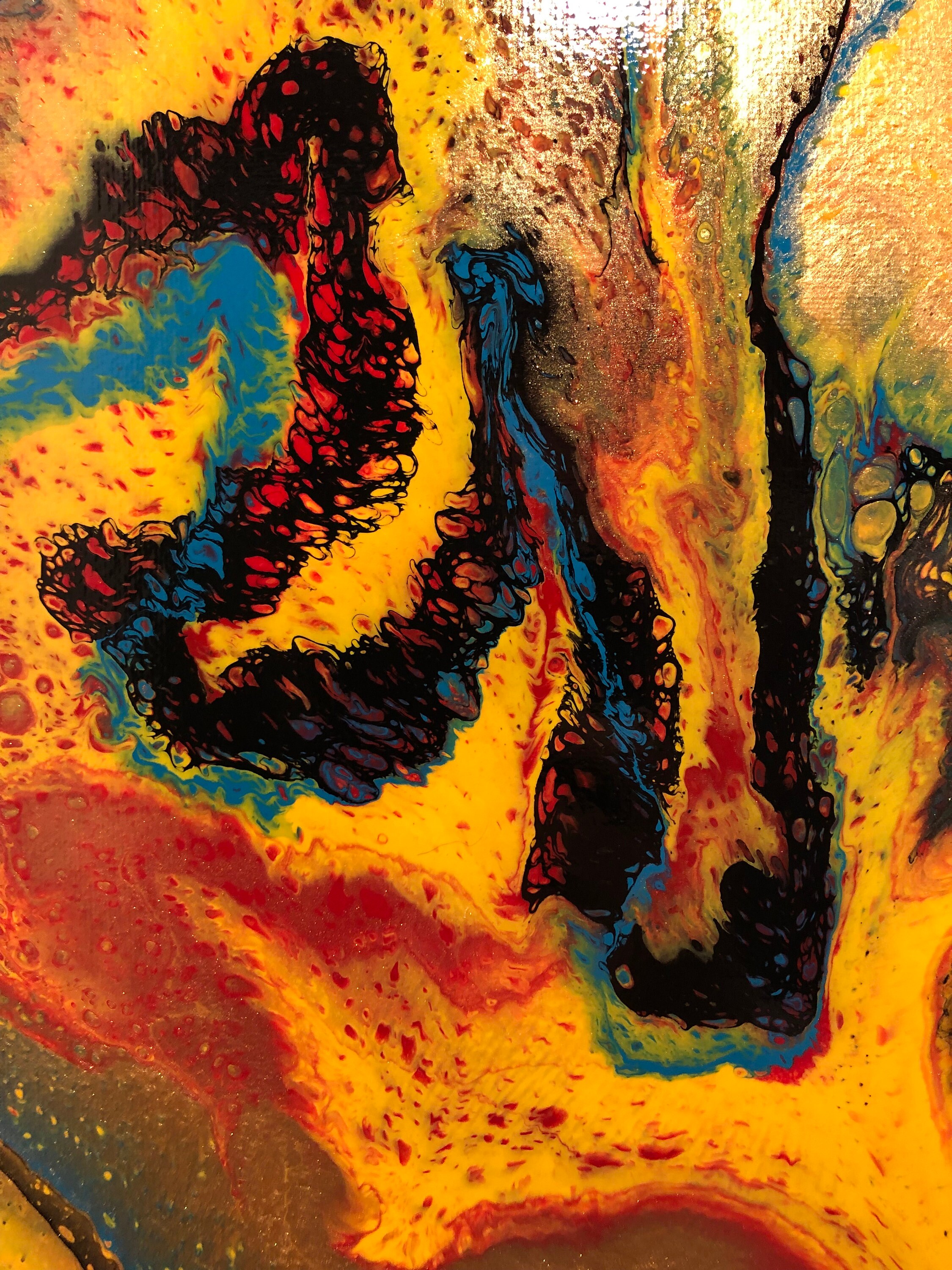 Abstract Acrylic Wall Art 12" X 16" Original Hand Painted Wall Decor - Etsy