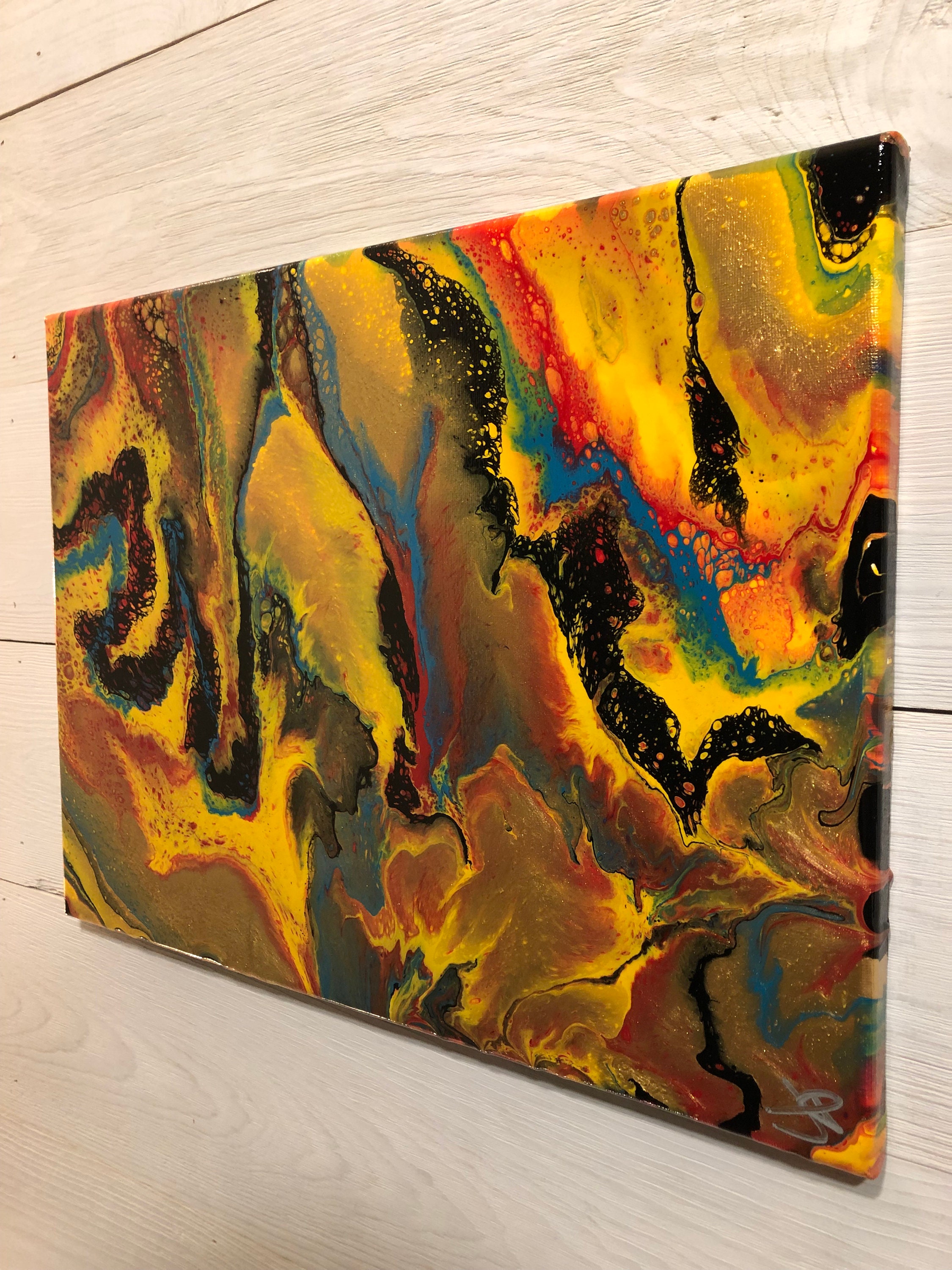 Abstract Acrylic Wall Art 12" X 16" Original Hand Painted Wall Decor - Etsy