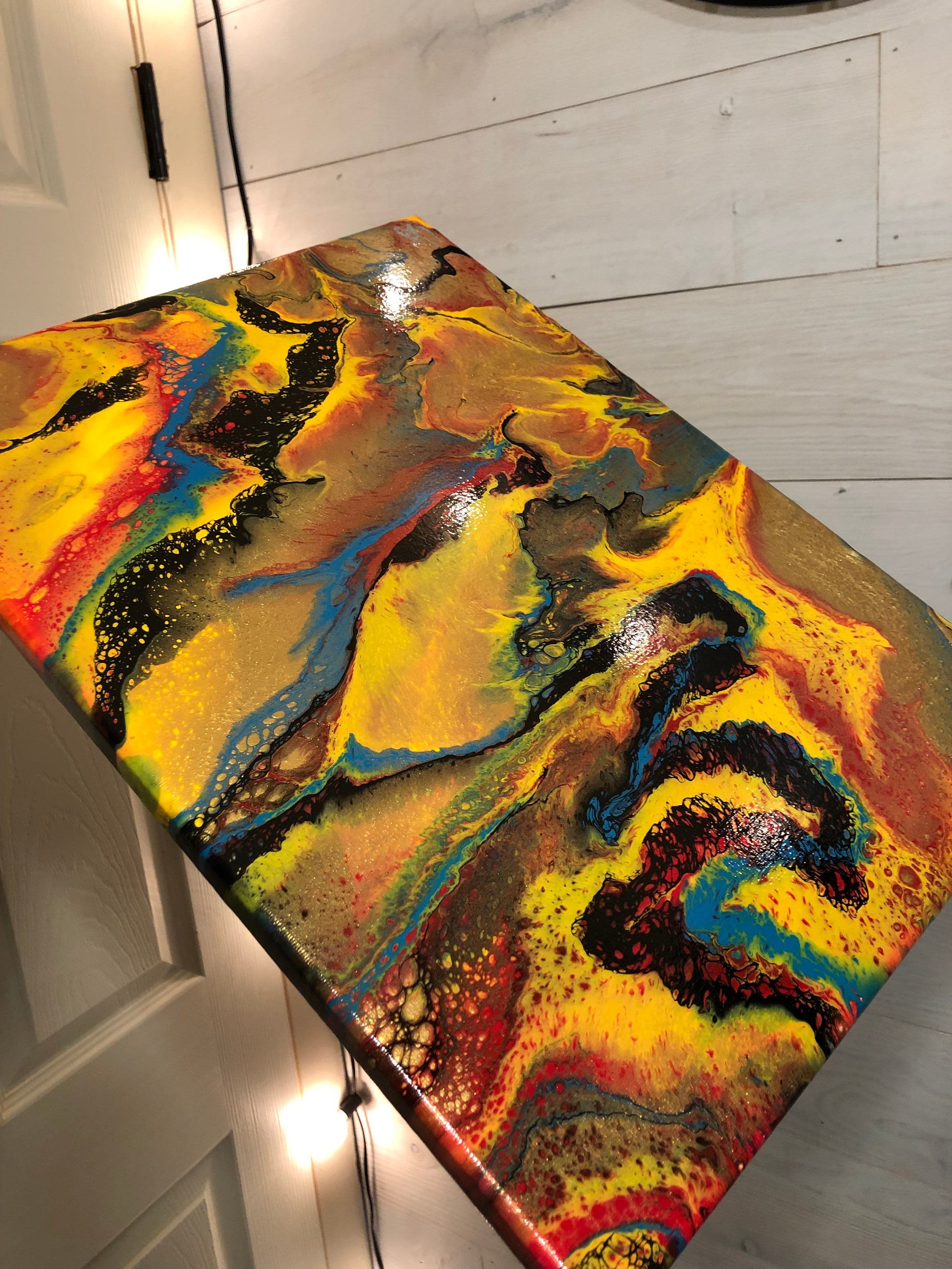 Abstract Acrylic Wall Art 12" X 16" Original Hand Painted Wall Decor - Etsy