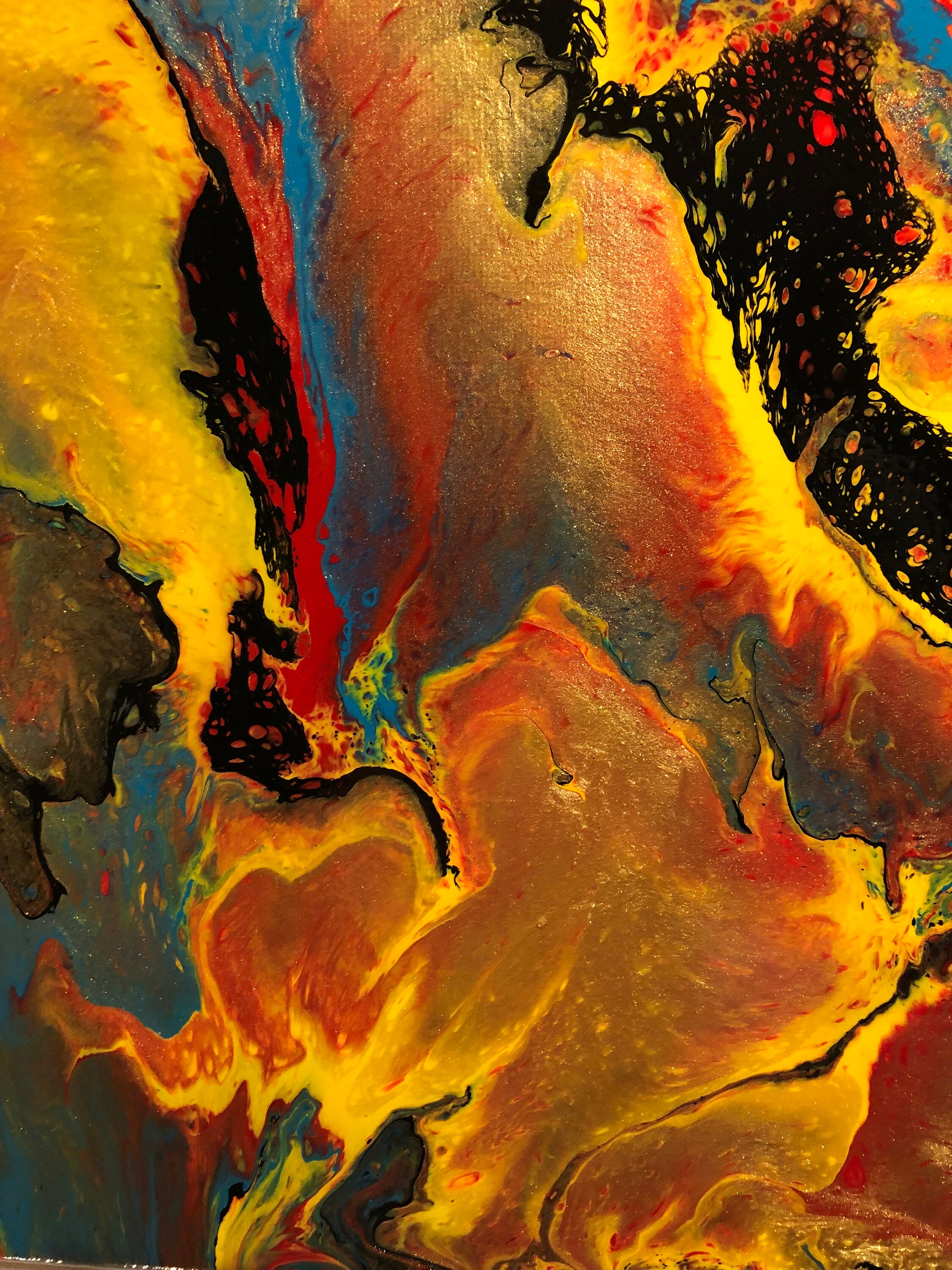 Abstract Acrylic Wall Art 12" X 16" Original Hand Painted Wall Decor - Etsy