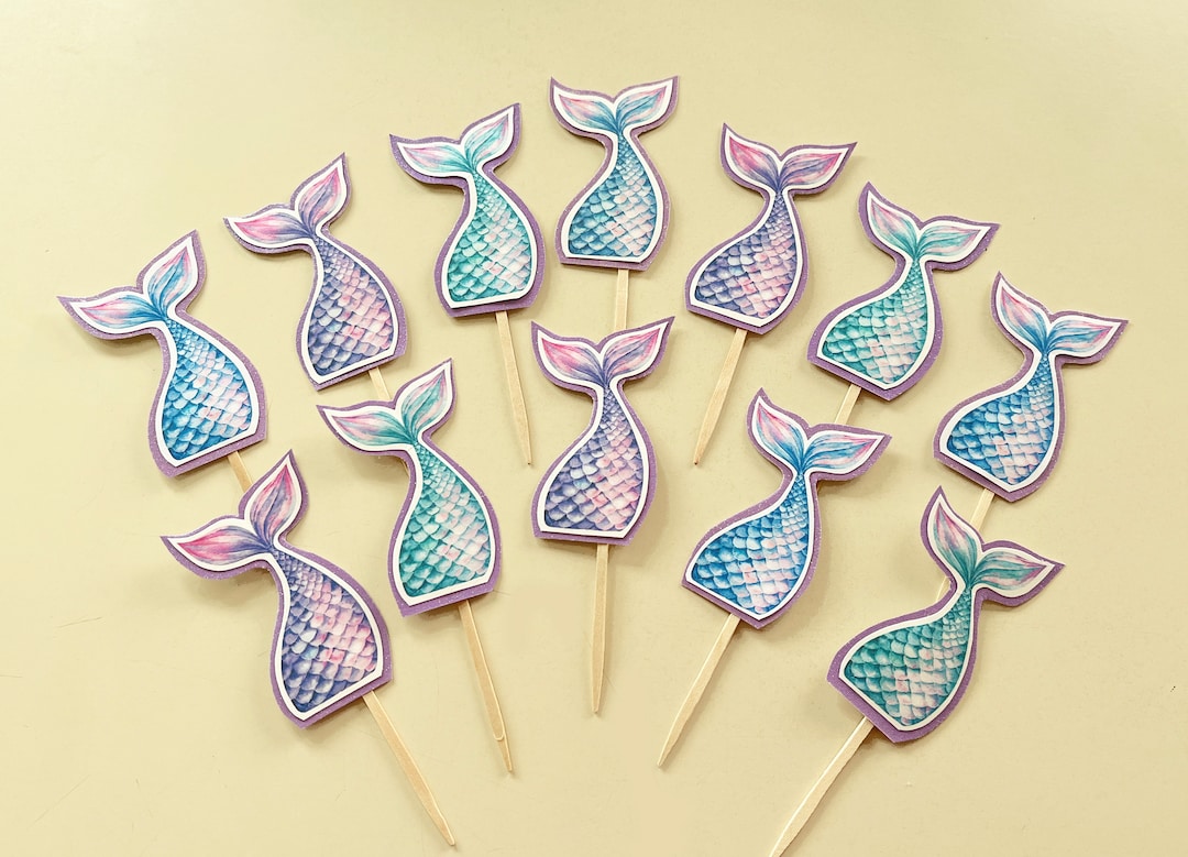 Mermaid Tail * Cupcake Toppers - Etsy