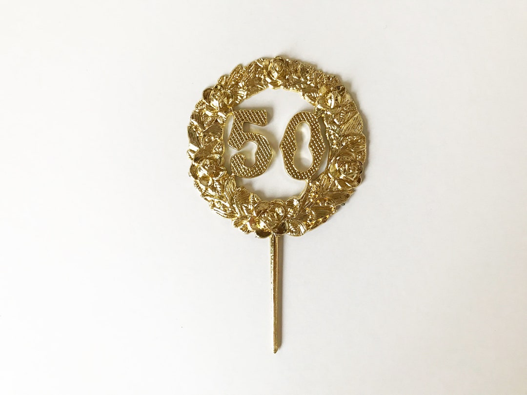 50th Anniversary Cake Topper - Etsy
