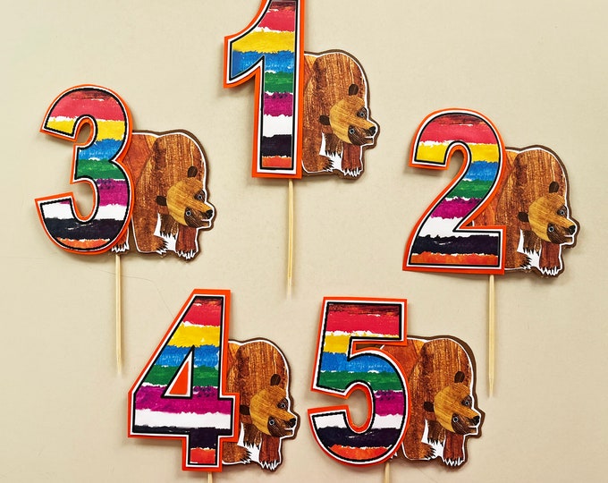 Brown Bear, Brown Bear Birthday Chalkboard- High Resolution Digital ...