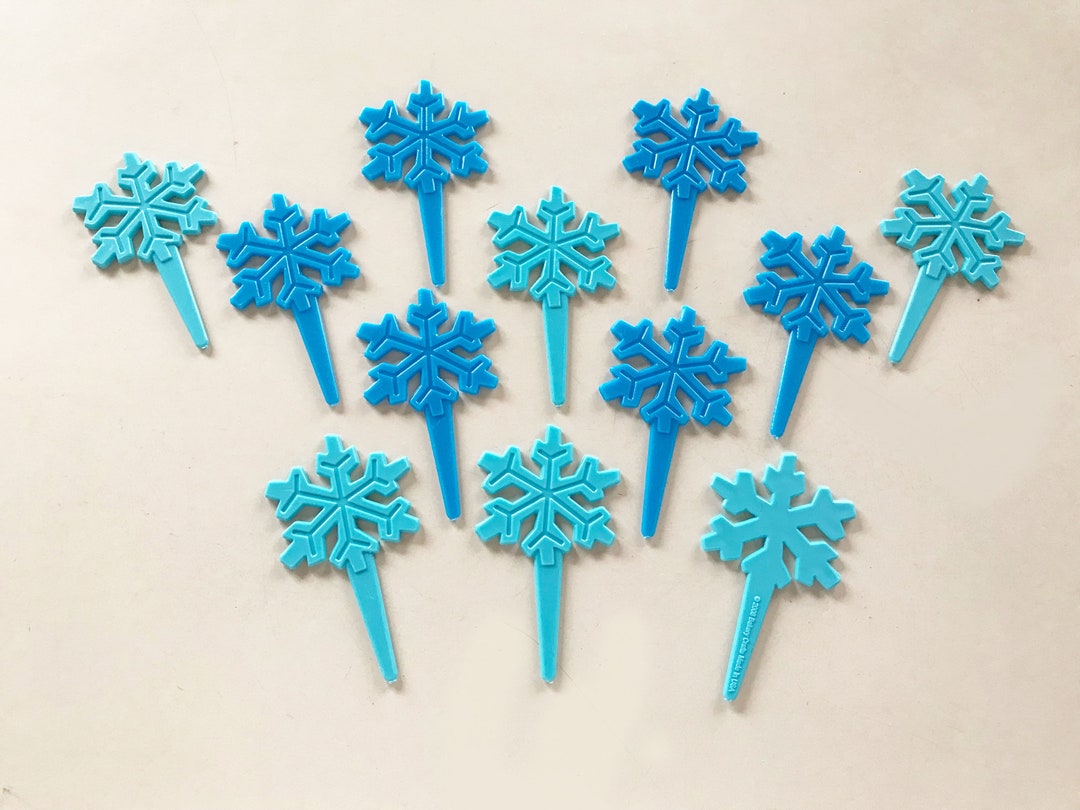 Christmas - Snowflake Picks Cupcake Toppers - Etsy