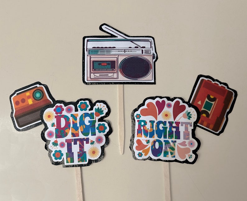 70's Theme * Cake Topper - Etsy