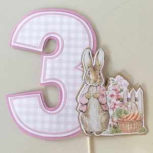 Flopsy Rabbit & Number Cake Toppers - Etsy