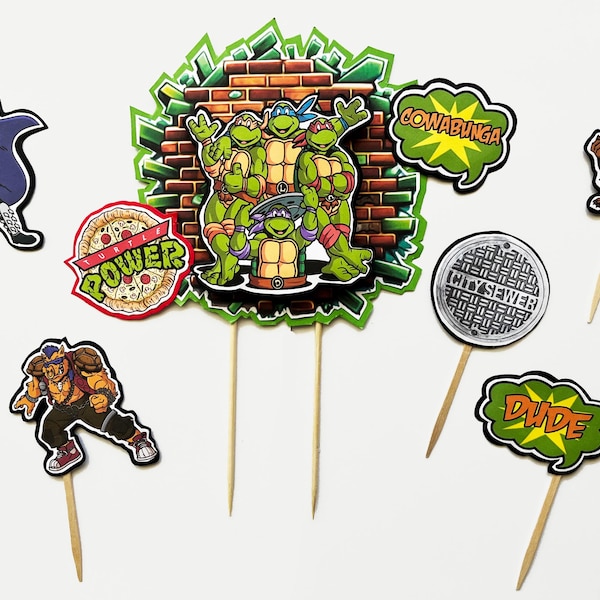 Tmnt Birthday Cakes - Etsy