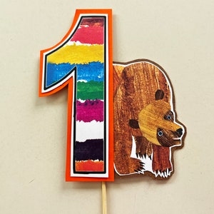 Brown Bear * Number Cake Toppers - Etsy