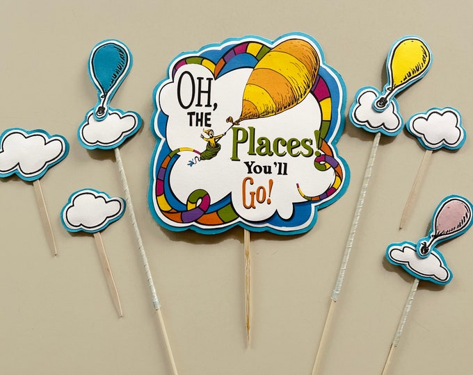 Oh the Places You'll Go! * Cake Topper - Etsy