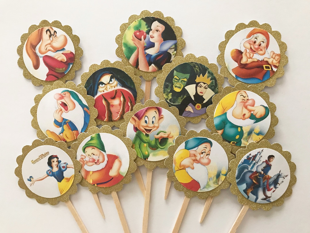 Princess * Snow White Cupcake Toppers - Etsy