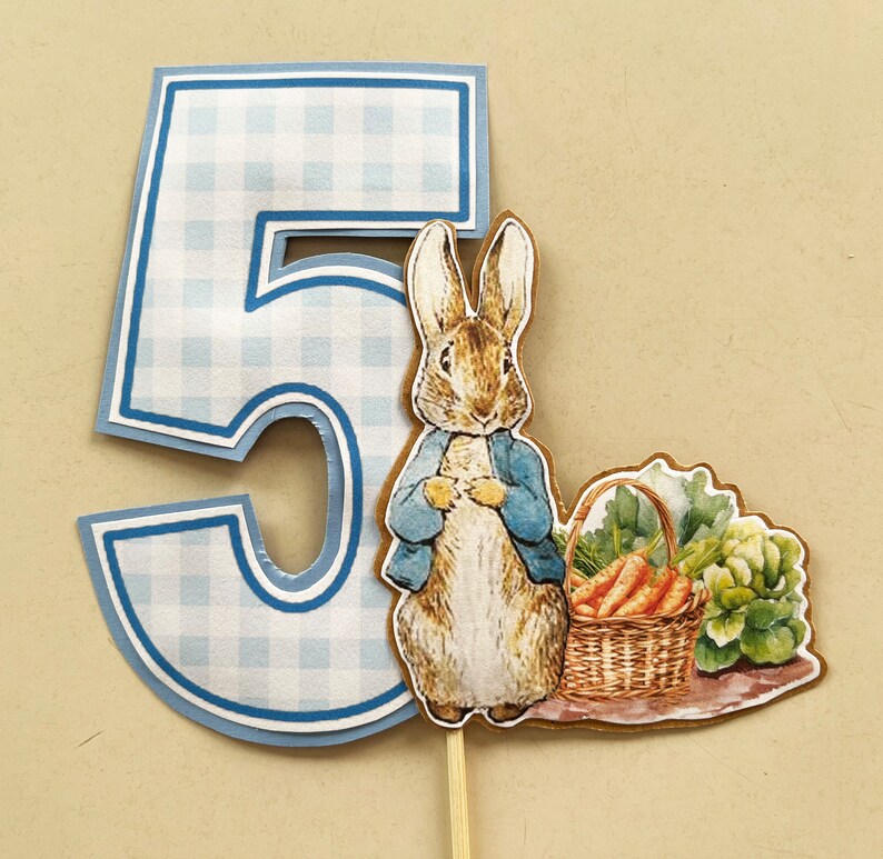 Peter Rabbit & Number Cake Toppers - Etsy