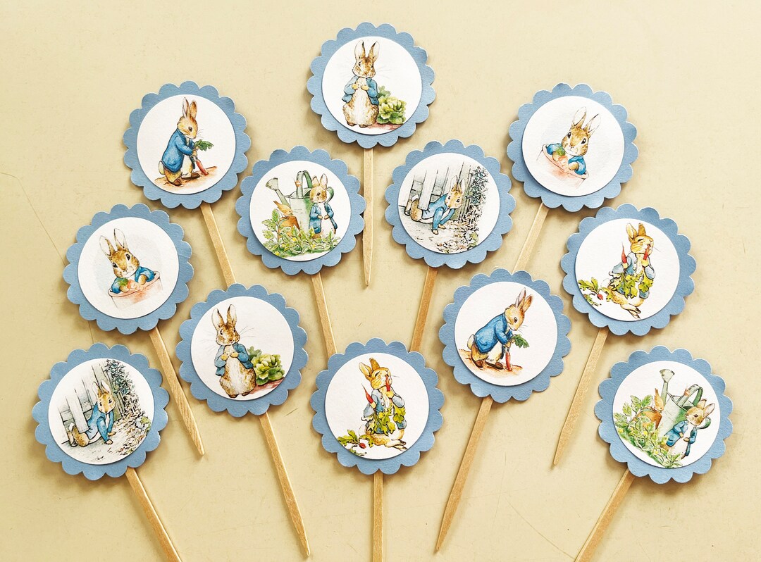 Peter Rabbit Cupcake Toppers - (set of 12) - Etsy