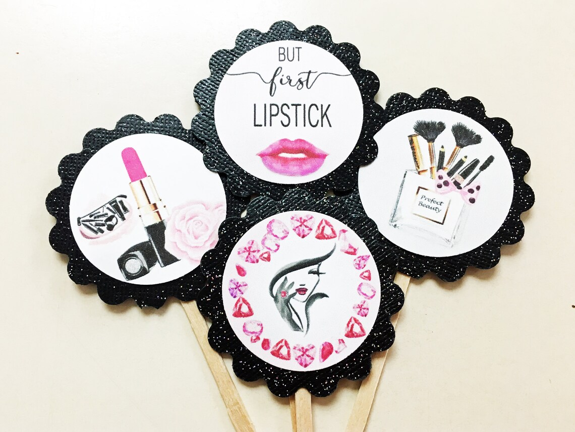 Glam * Hello Beautiful Cupcake Toppers - Etsy