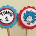 Thing One & Two * Cupcake Toppers - Etsy