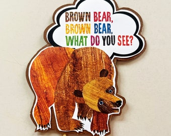 Brown Bear Cake Topper, Brown Bear and Friends Cake Topper Brown Bear ...