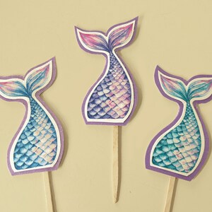 Mermaid Tail * Cupcake Toppers - Etsy